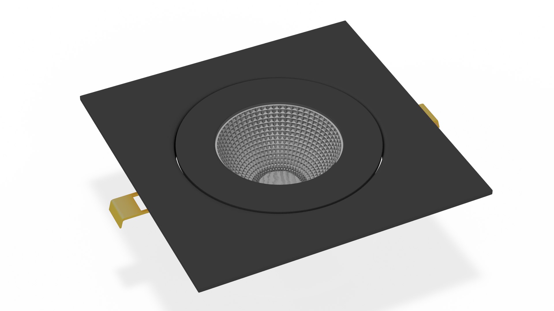 3D model Square Modular Ceiling Light Black - TurboSquid 2091334