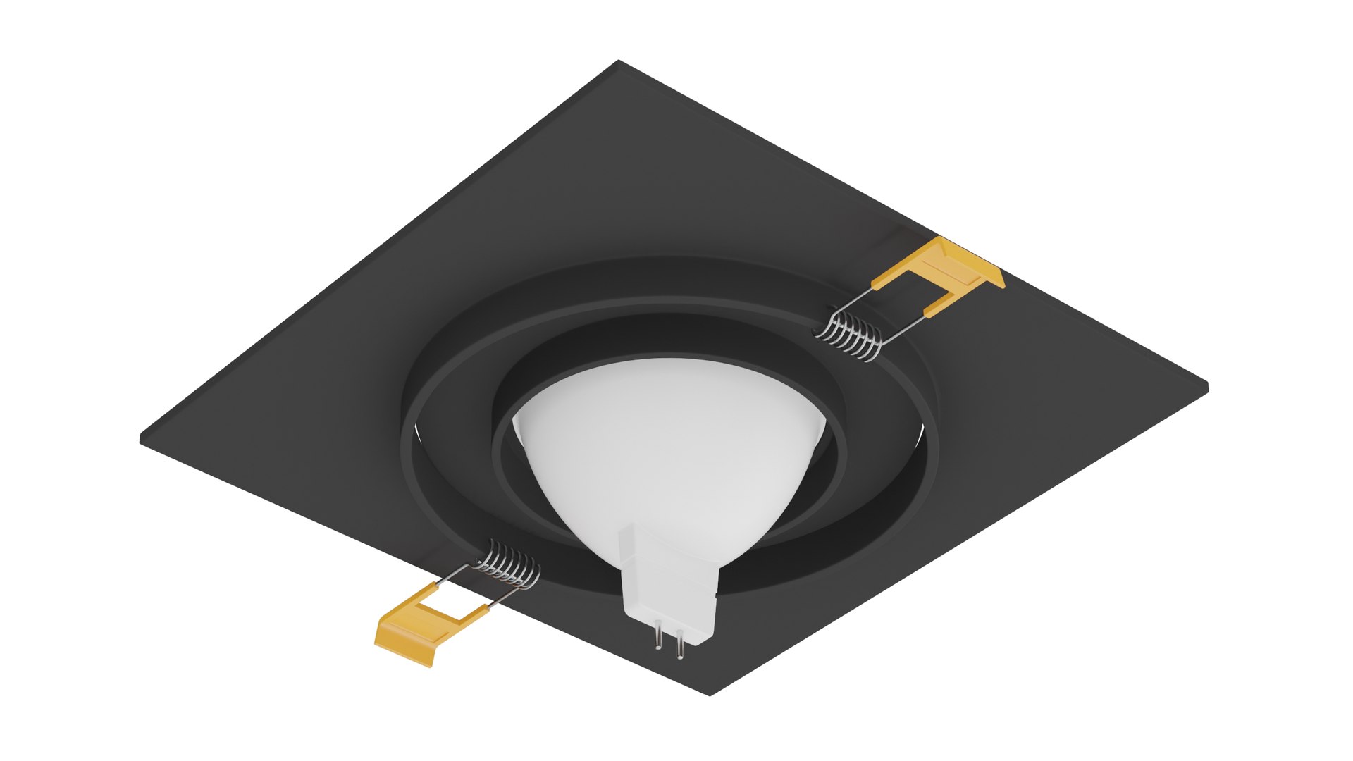 3D model Square Modular Ceiling Light Black - TurboSquid 2091334