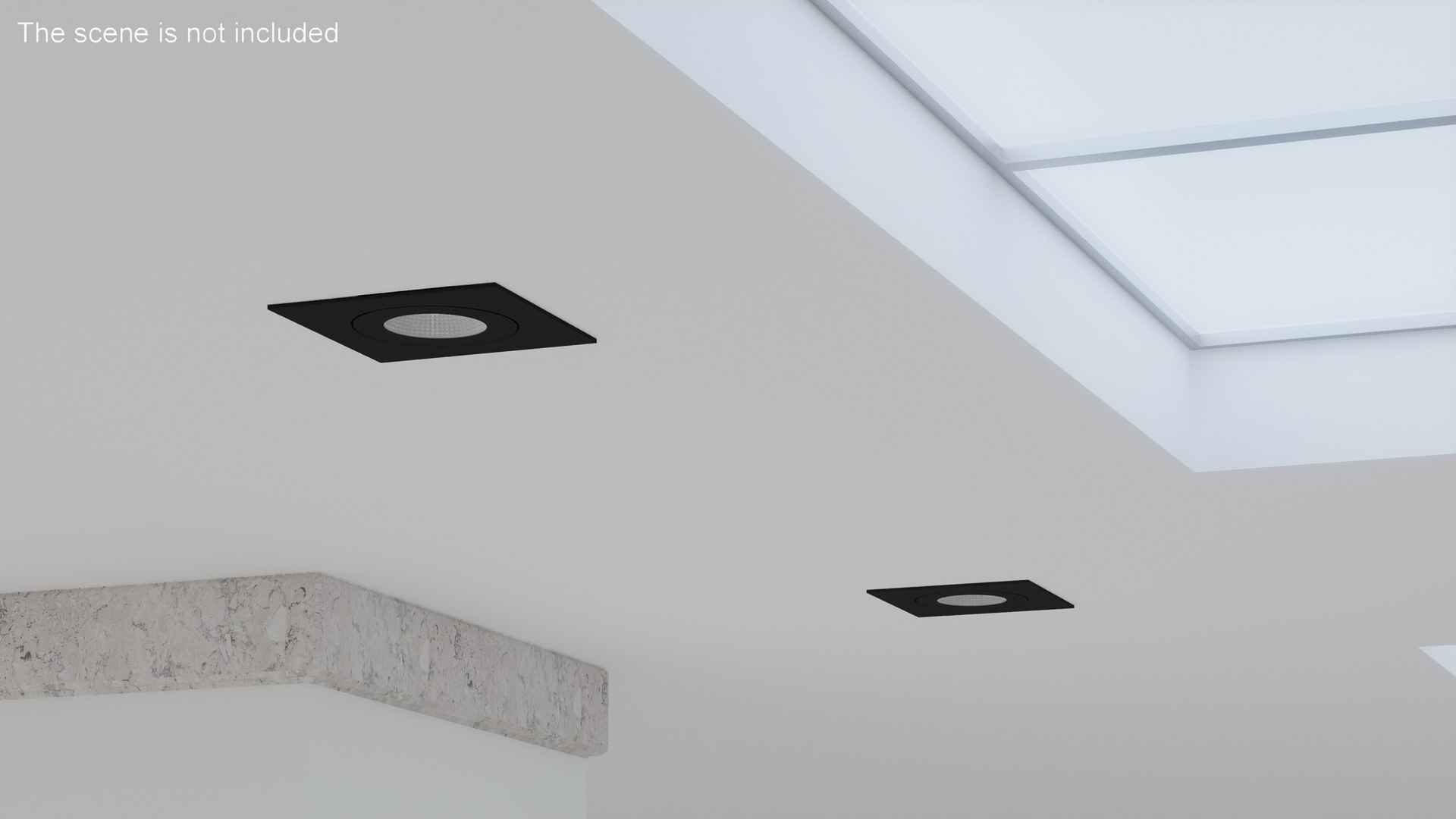 3D model Square Modular Ceiling Light Black - TurboSquid 2091334