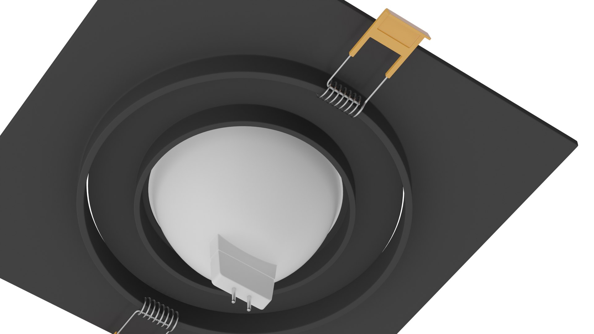 3D model Square Modular Ceiling Light Black - TurboSquid 2091334