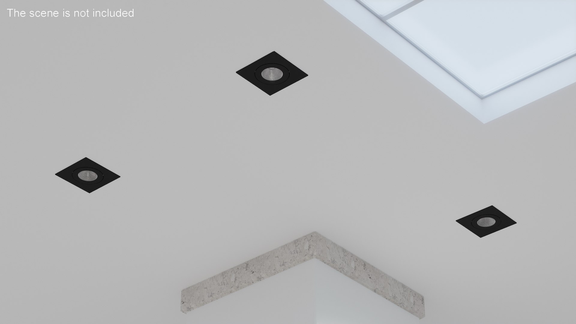 3D model Square Modular Ceiling Light Black - TurboSquid 2091334