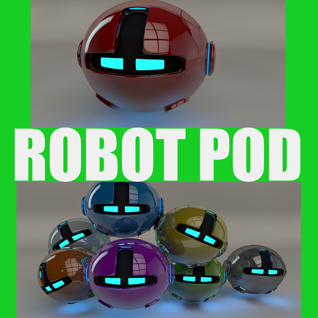 Robotic Pod Red 3d 3ds