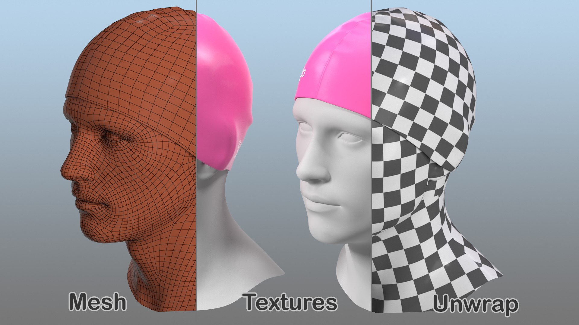 Speedo pink swim cap 3D model - TurboSquid 1630857