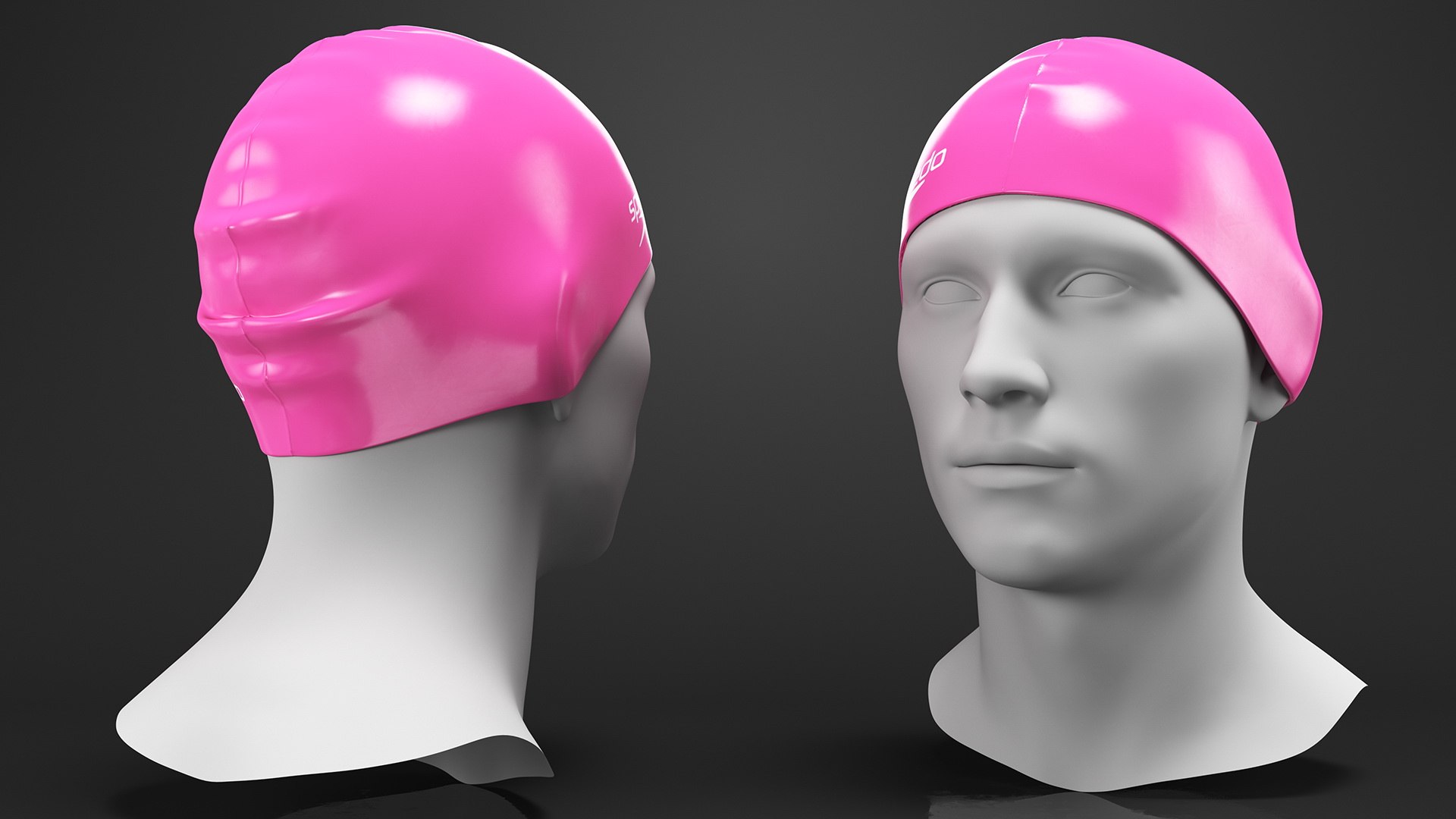 Speedo Pink Swim Cap 3D Model - TurboSquid 1630857
