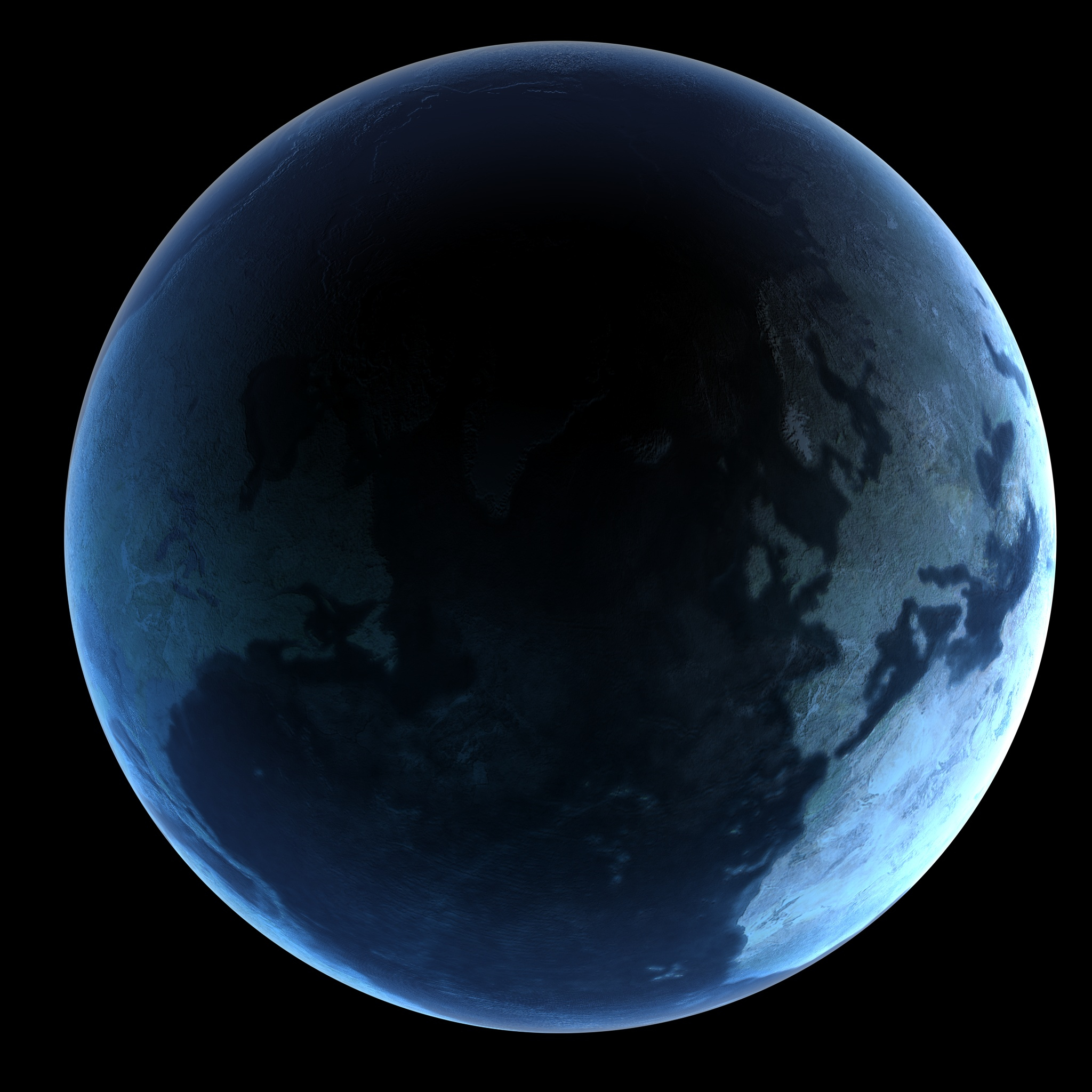 frozen planet earth c4d