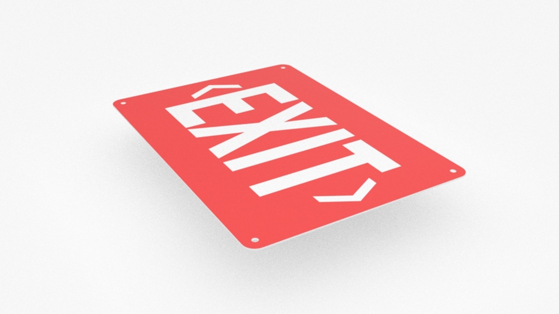 3D model exit sign - TurboSquid 1627405