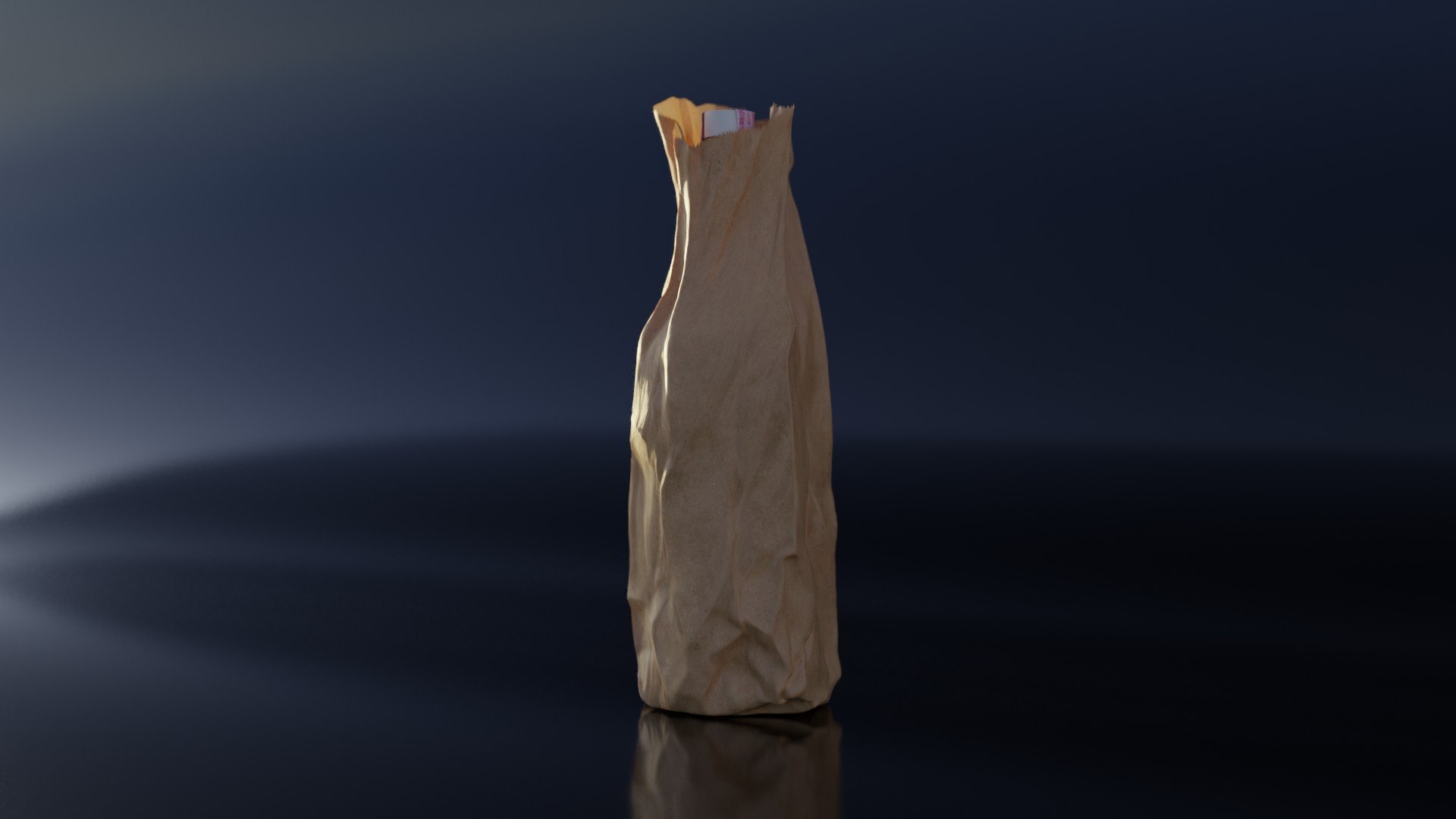 3D Paper Bag With 750ml Ten High Straight Bourbon Whiskey - TurboSquid ...