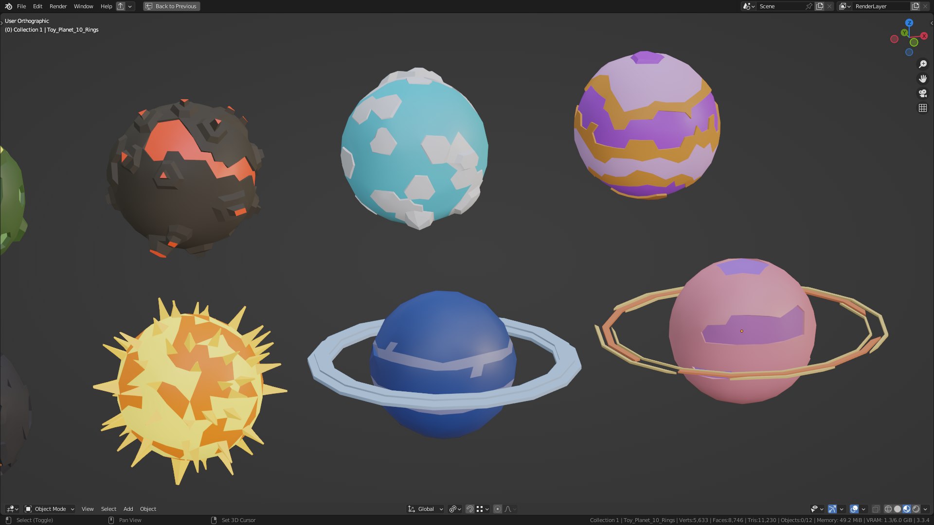 Free Toy Planets Free 3D Model - TurboSquid 2475601