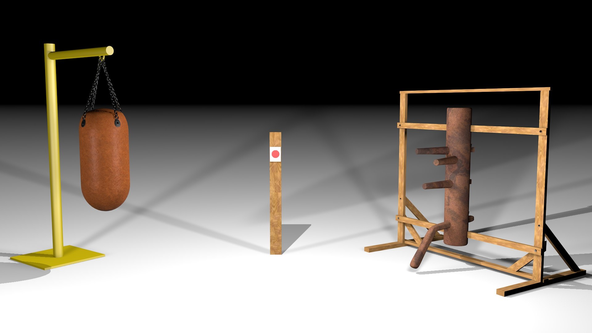 makiwara - mukyanchong punching 3d c4d