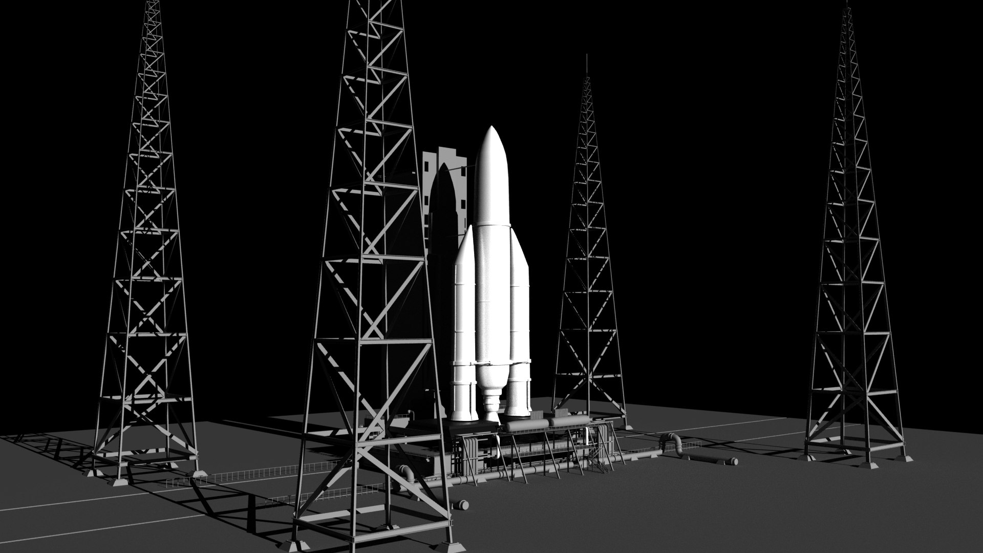3D Model Ariane 5 Launch Pad - TurboSquid 1986696