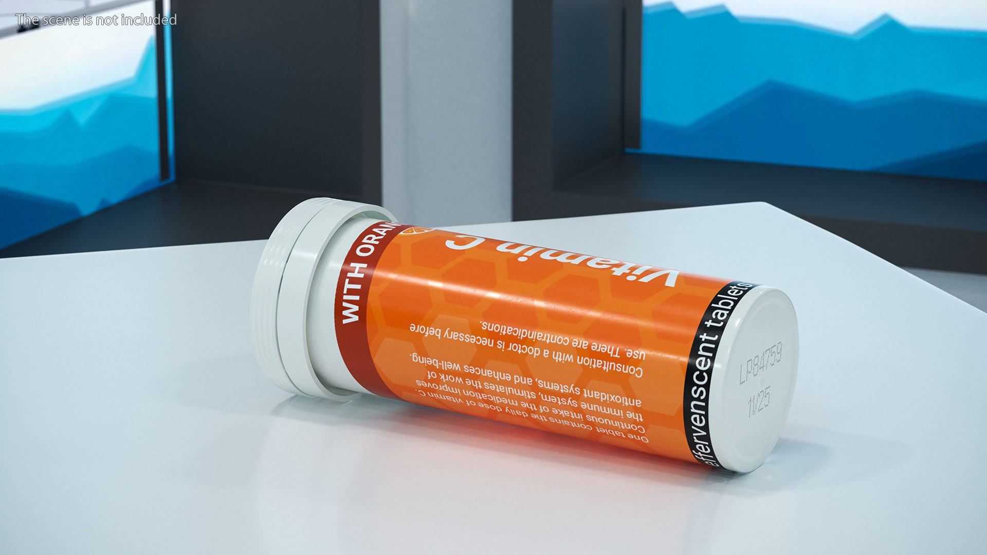 Tube Vitamin C Packaging 10 Tabs 3D - TurboSquid 2211497