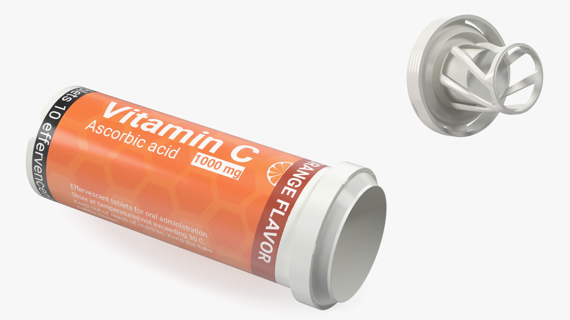 Tube Vitamin C Packaging 10 Tabs 3D - TurboSquid 2211497