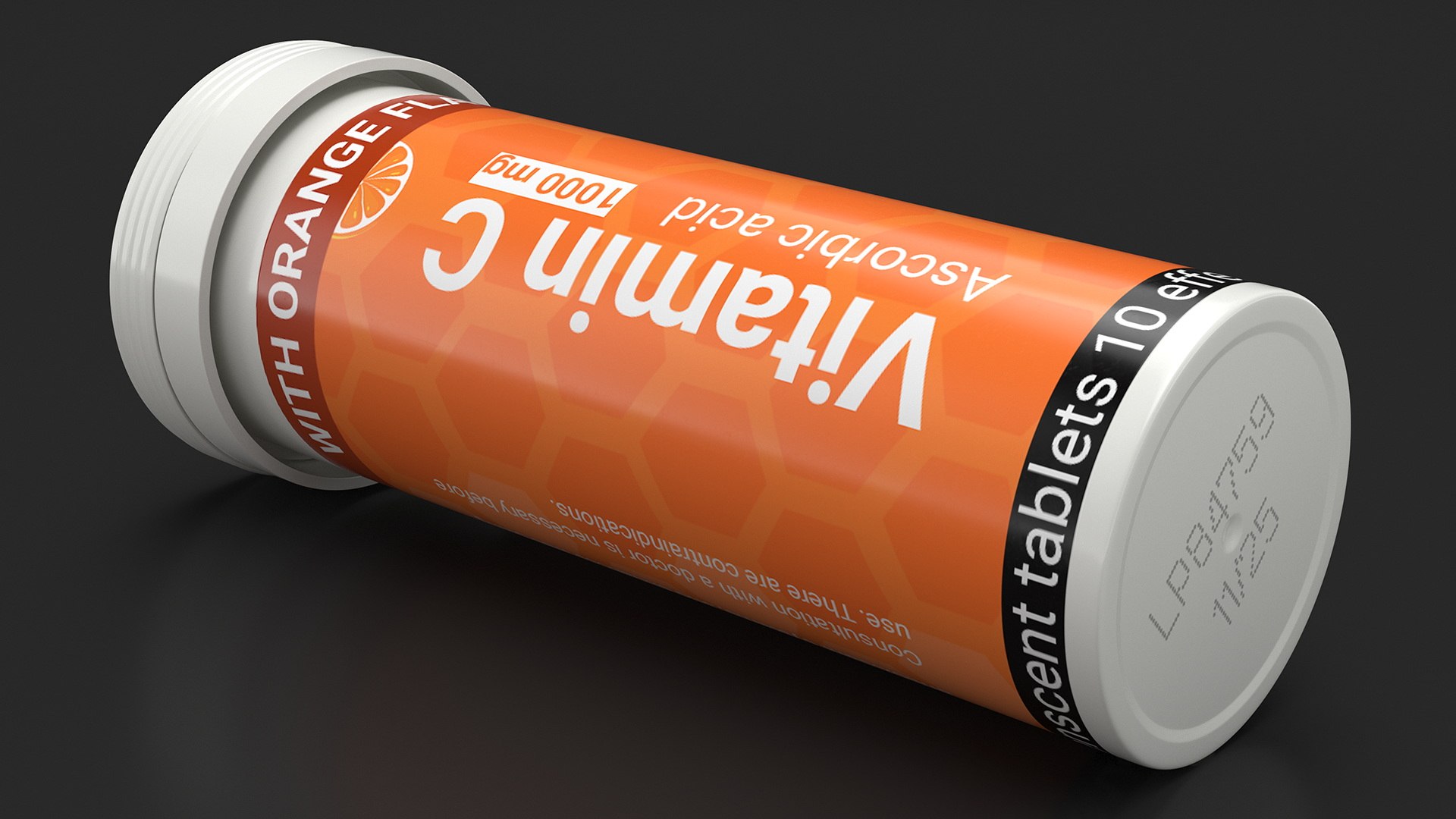 Tube Vitamin C Packaging 10 Tabs 3D - TurboSquid 2211497