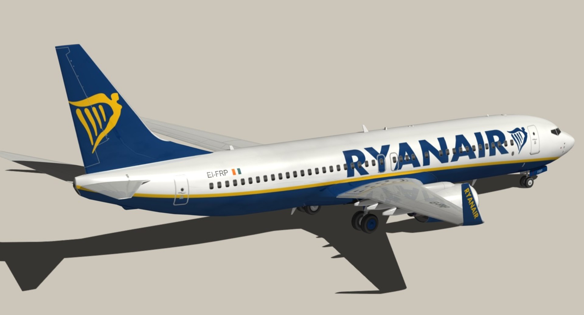 Boeing Ryanair 3D - TurboSquid 1270478