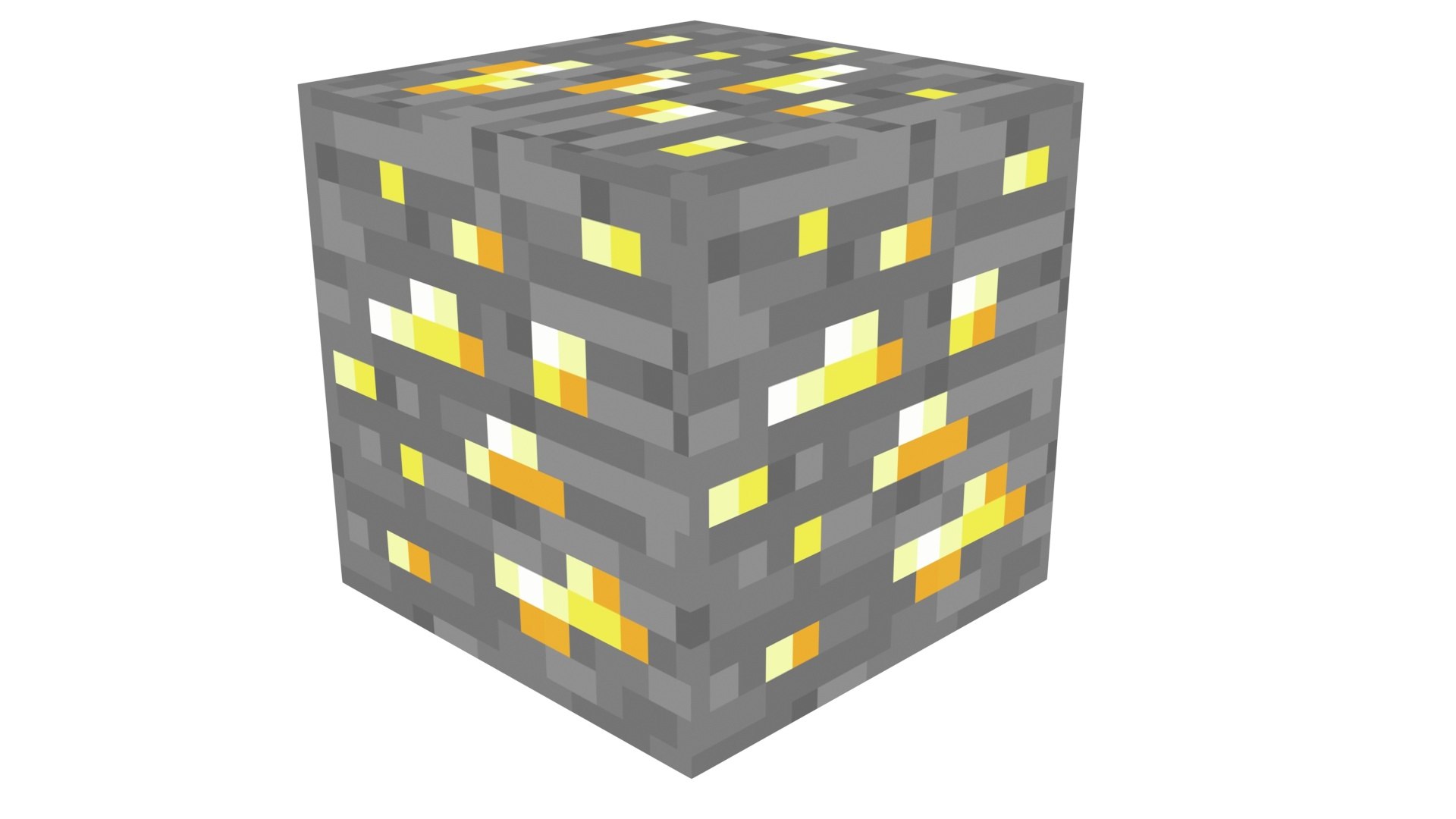 Minecraft Gold 3D Model - TurboSquid 2390611