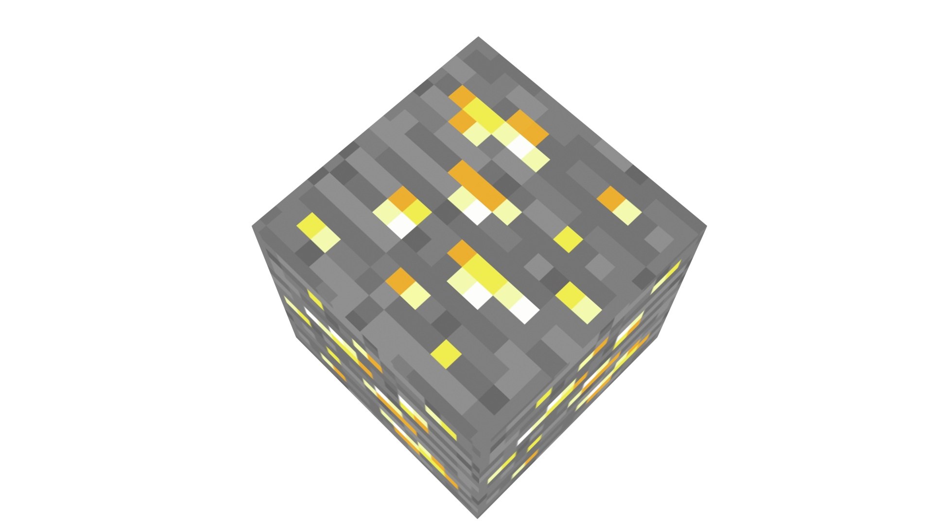 Minecraft Gold 3D Model - TurboSquid 2390611