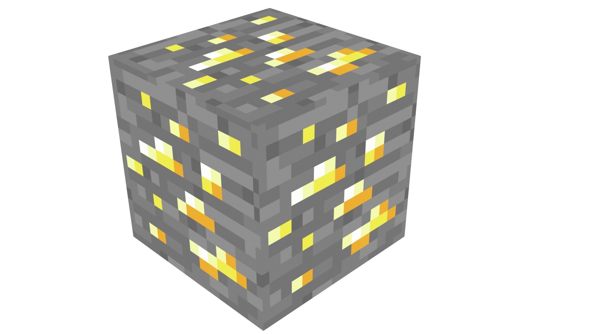 Minecraft Gold 3D Model - TurboSquid 2390611