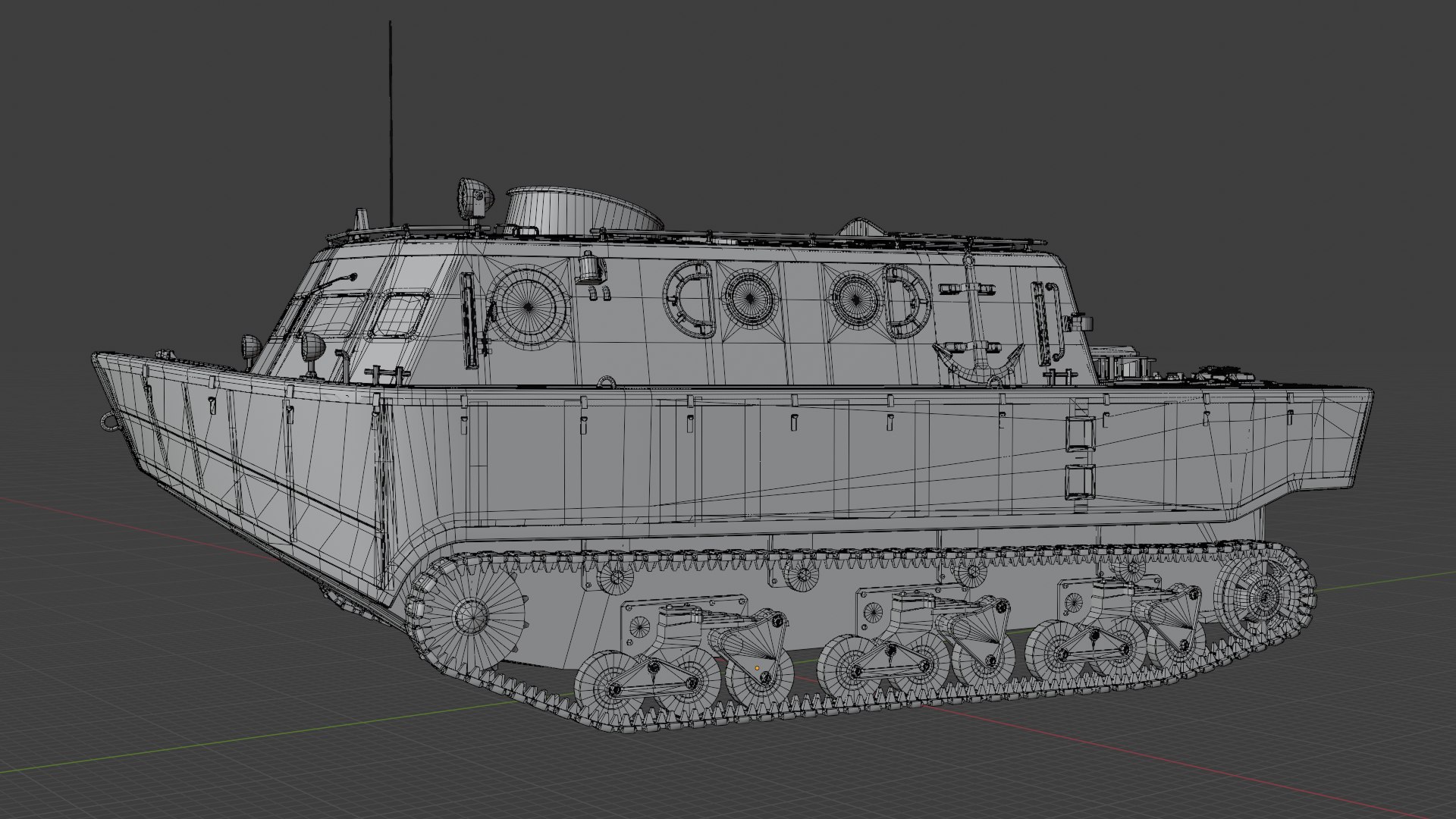 3D Amphibious Tracked Vehicle Model - TurboSquid 2387225