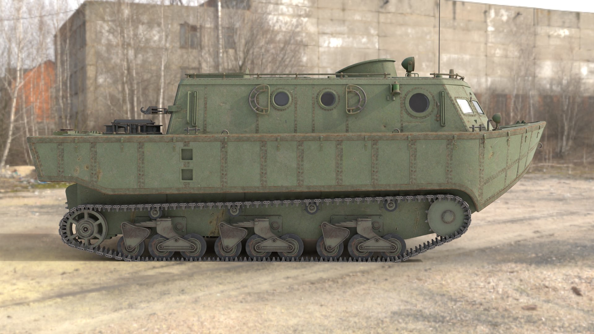 3D Amphibious Tracked Vehicle Model - TurboSquid 2387225