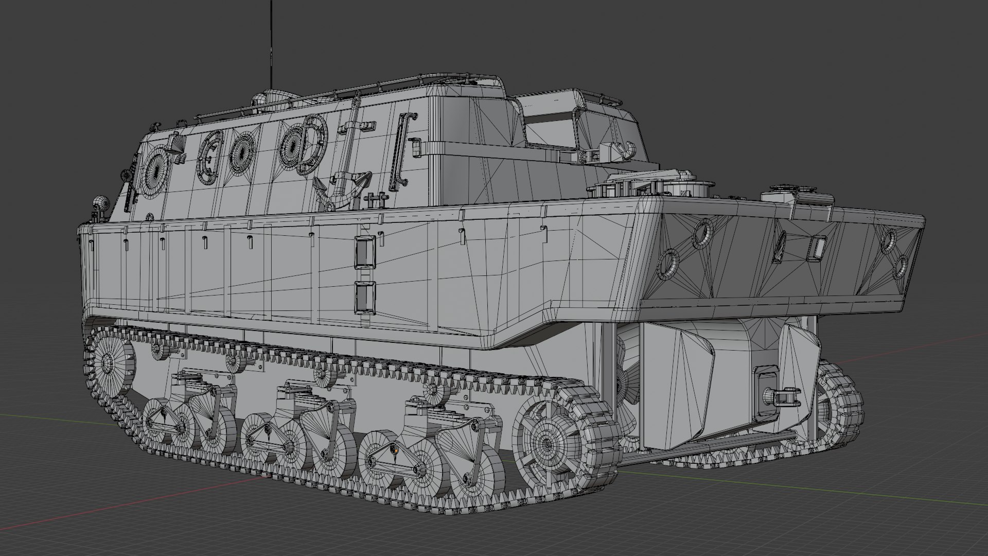 3D Amphibious Tracked Vehicle Model - TurboSquid 2387225