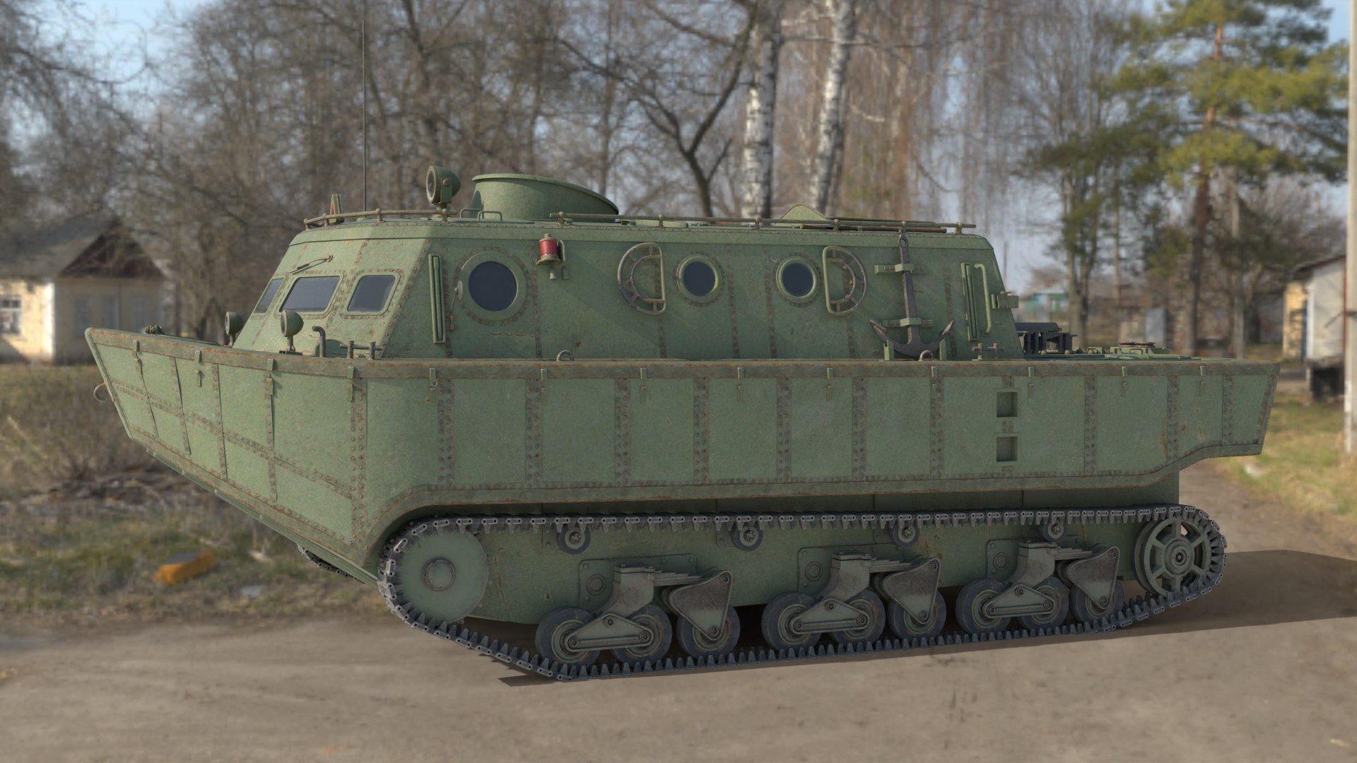 3D Amphibious Tracked Vehicle Model - TurboSquid 2387225