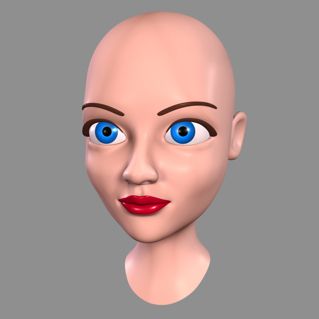 Cartoon Woman - Head Max