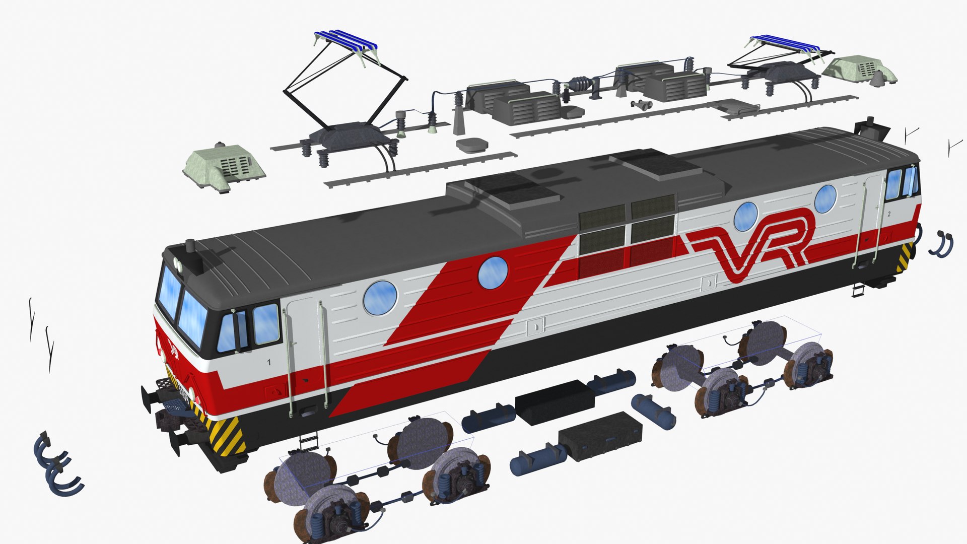 3D Vr Class Sr1 - Finnish Electric Locomotive Model - TurboSquid 2145209