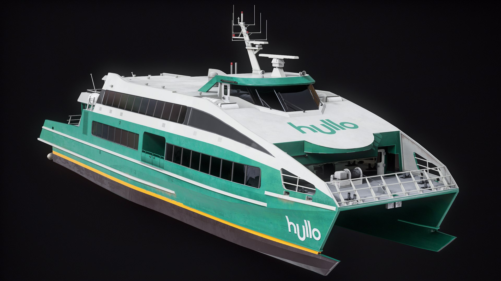 Ferry Vessel Hullo PBR 3D model - TurboSquid 2146450