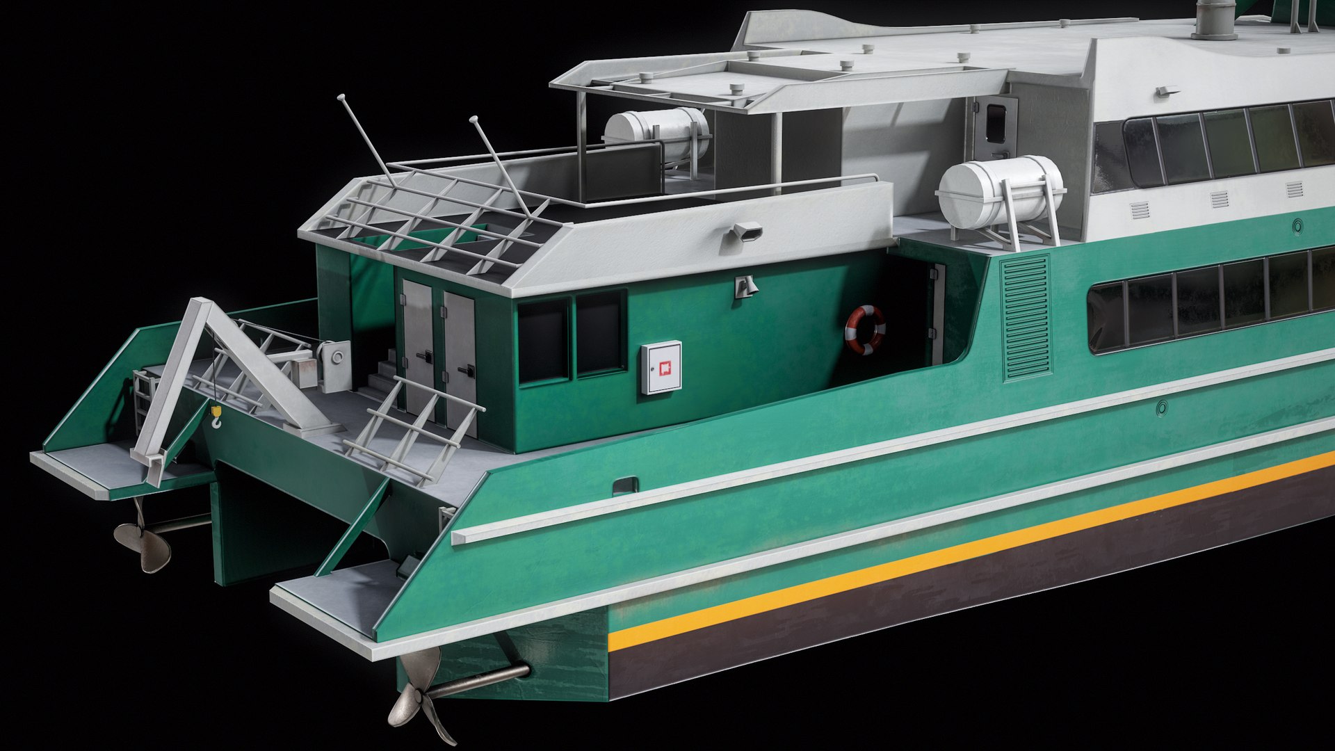 Ferry Vessel Hullo PBR 3D model - TurboSquid 2146450