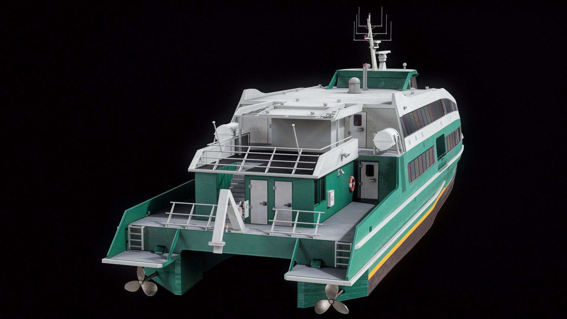 Ferry Vessel Hullo PBR 3D model - TurboSquid 2146450