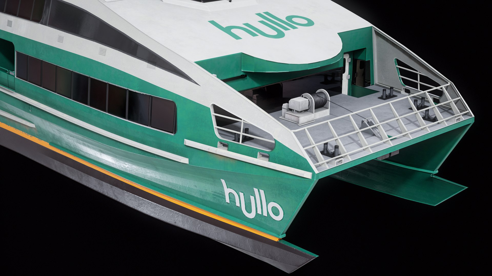 Ferry Vessel Hullo PBR 3D model - TurboSquid 2146450