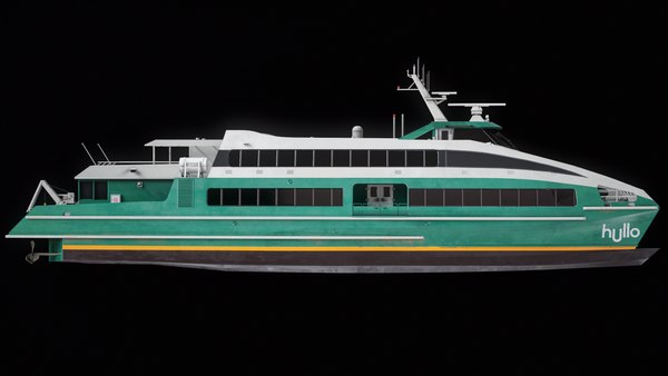 modelo 3d Barco de ferry Hullo PBR - TurboSquid 2146450