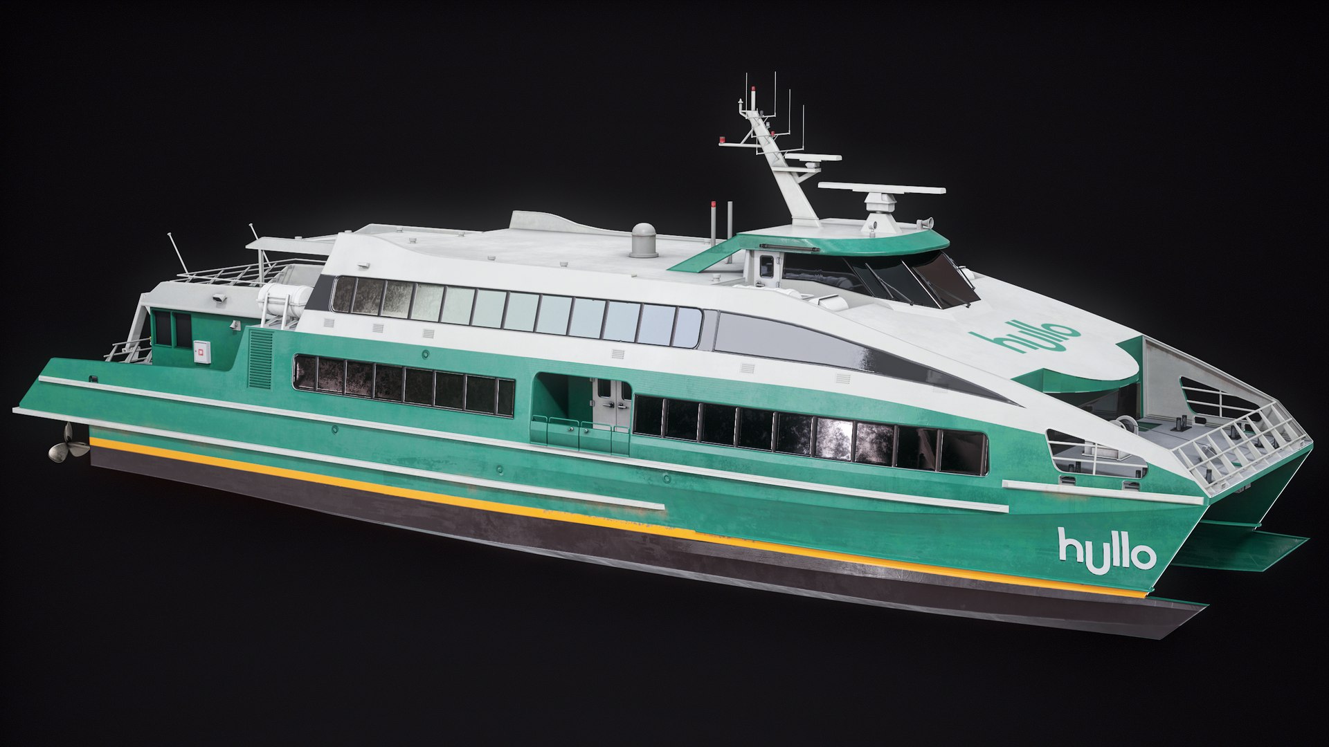 Ferry Vessel Hullo PBR 3D model - TurboSquid 2146450