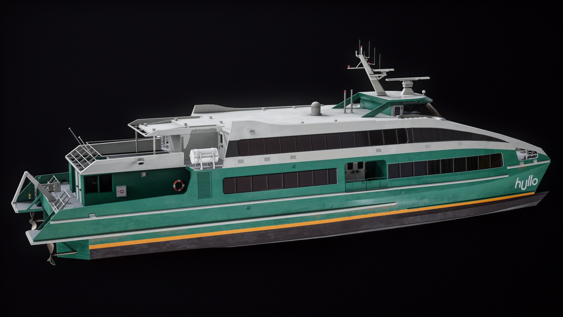 Ferry Vessel Hullo PBR 3D model - TurboSquid 2146450
