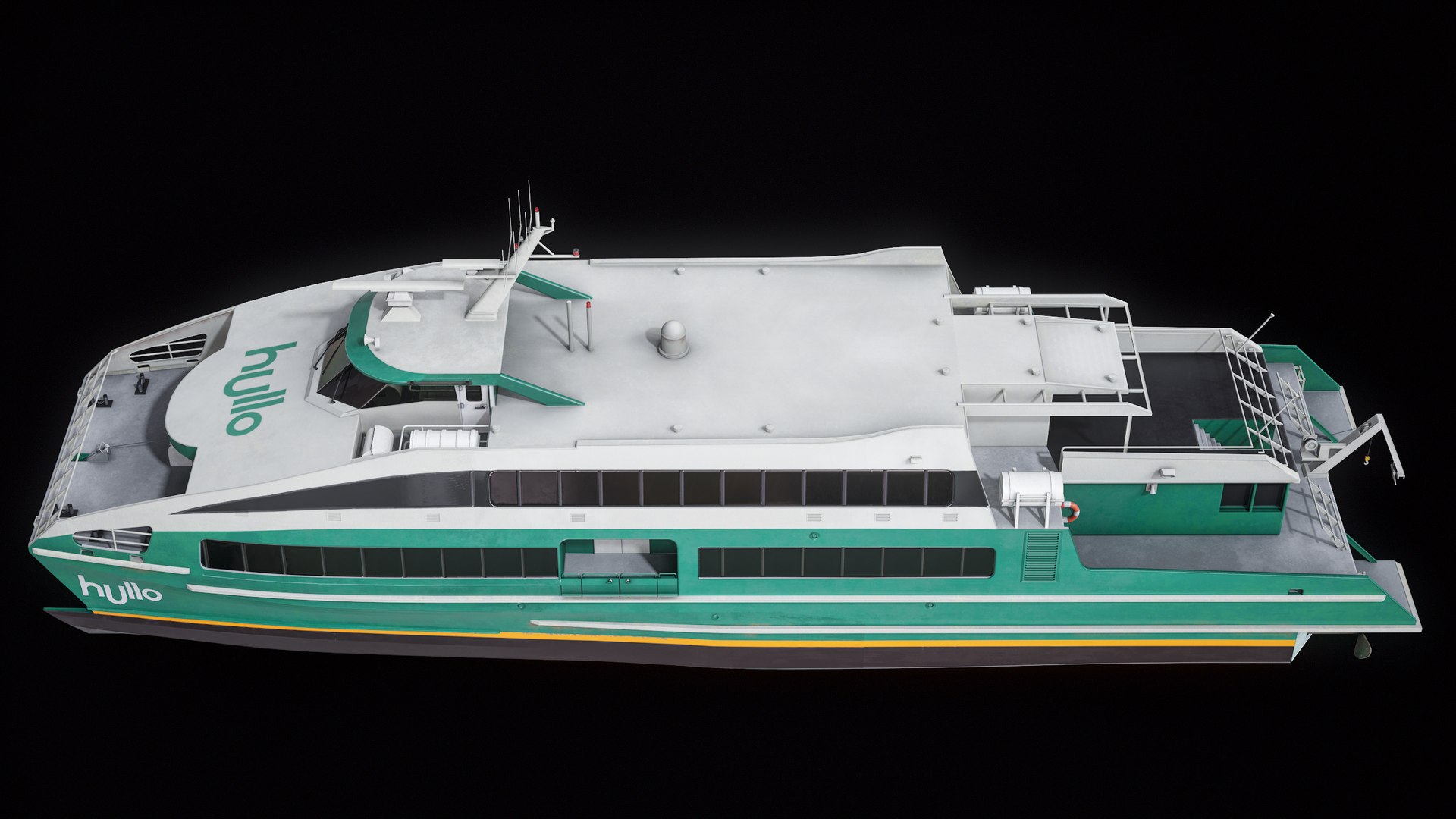Ferry Vessel Hullo PBR 3D model - TurboSquid 2146450