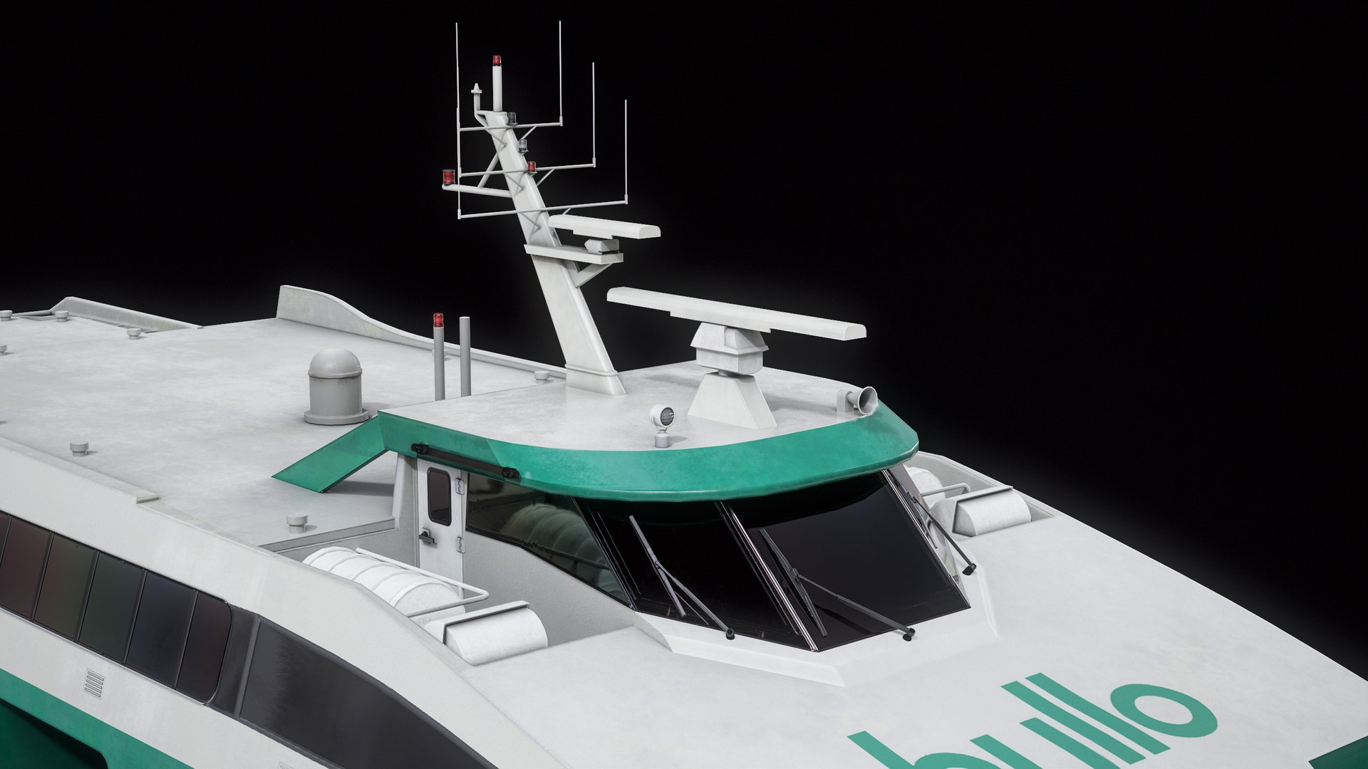 Ferry Vessel Hullo PBR 3D model - TurboSquid 2146450