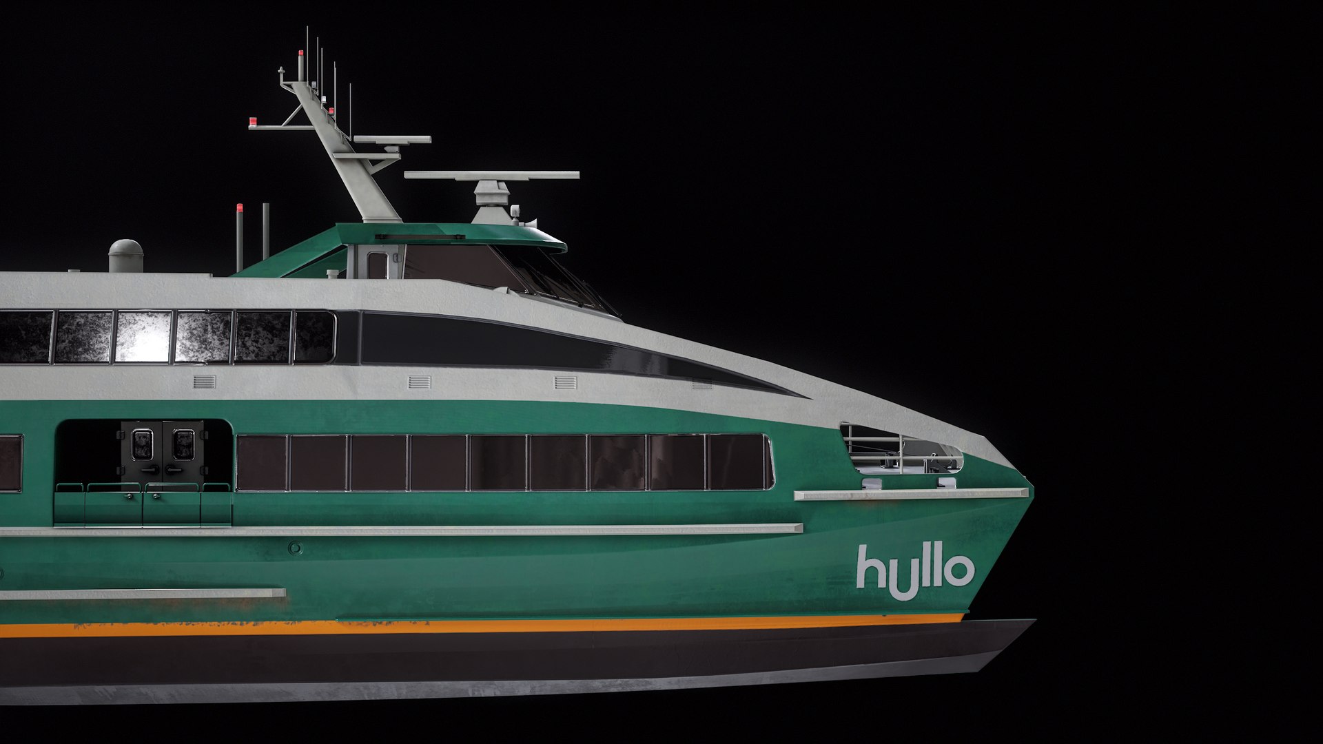Ferry Vessel Hullo PBR 3D model - TurboSquid 2146450