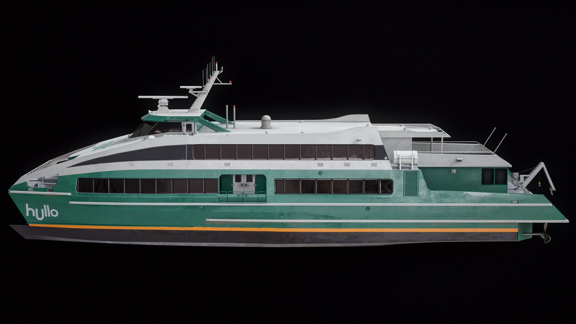 Ferry Vessel Hullo PBR 3D model - TurboSquid 2146450