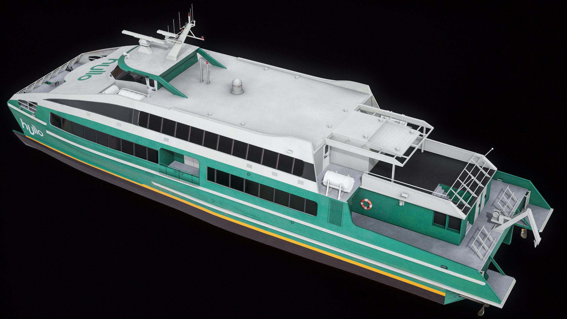 Ferry Vessel Hullo PBR 3D model - TurboSquid 2146450