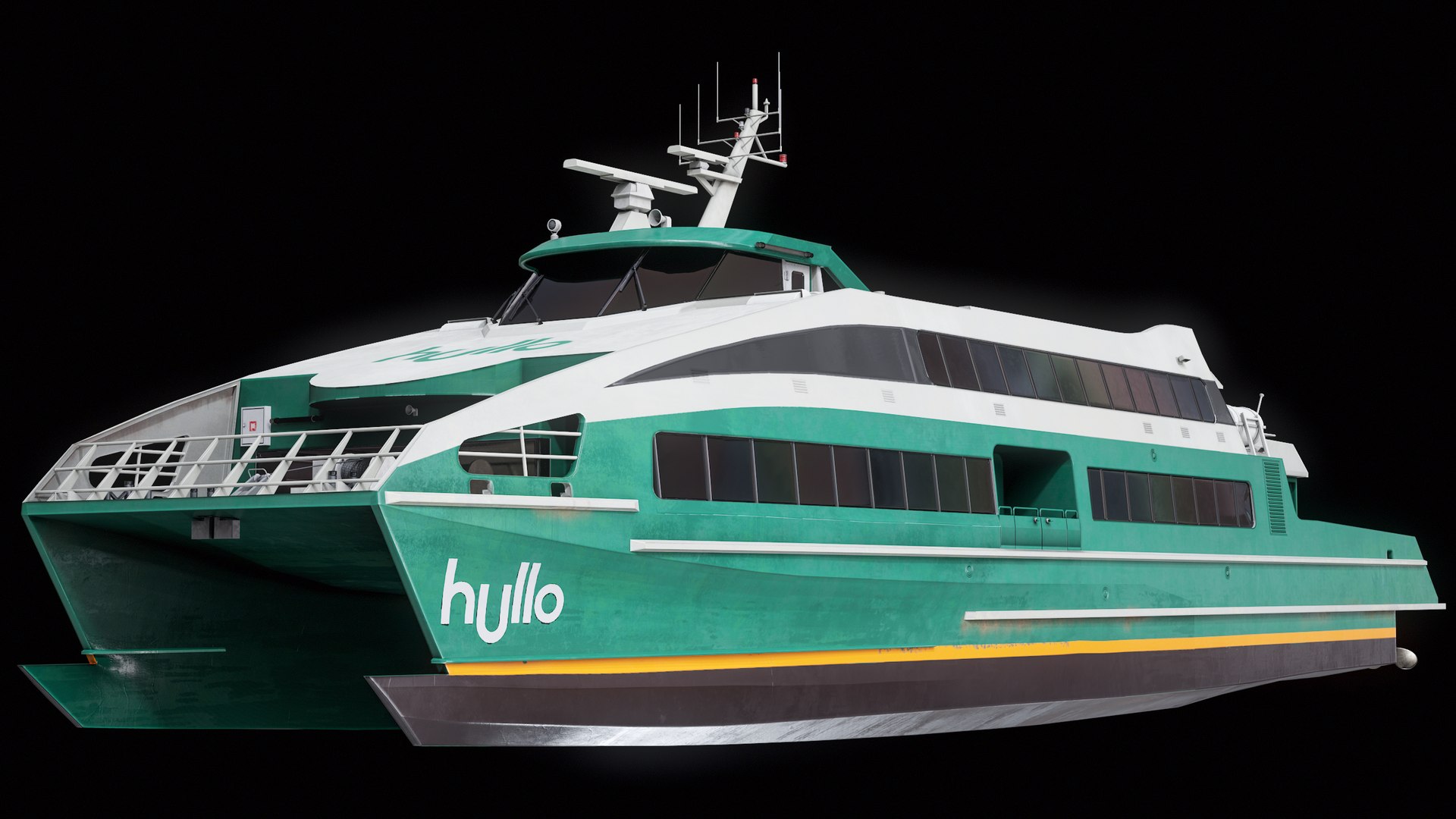 Ferry Vessel Hullo PBR 3D model - TurboSquid 2146450
