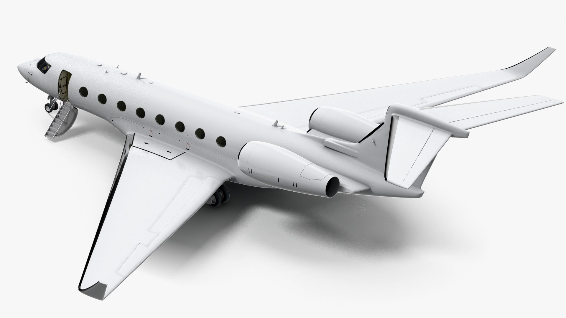 3D Large Private Jet Rigged For Modo Model - TurboSquid 2018550
