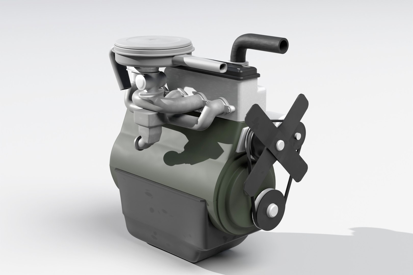 3D Model Old Straight Engine Inline Engine - TurboSquid 2301126