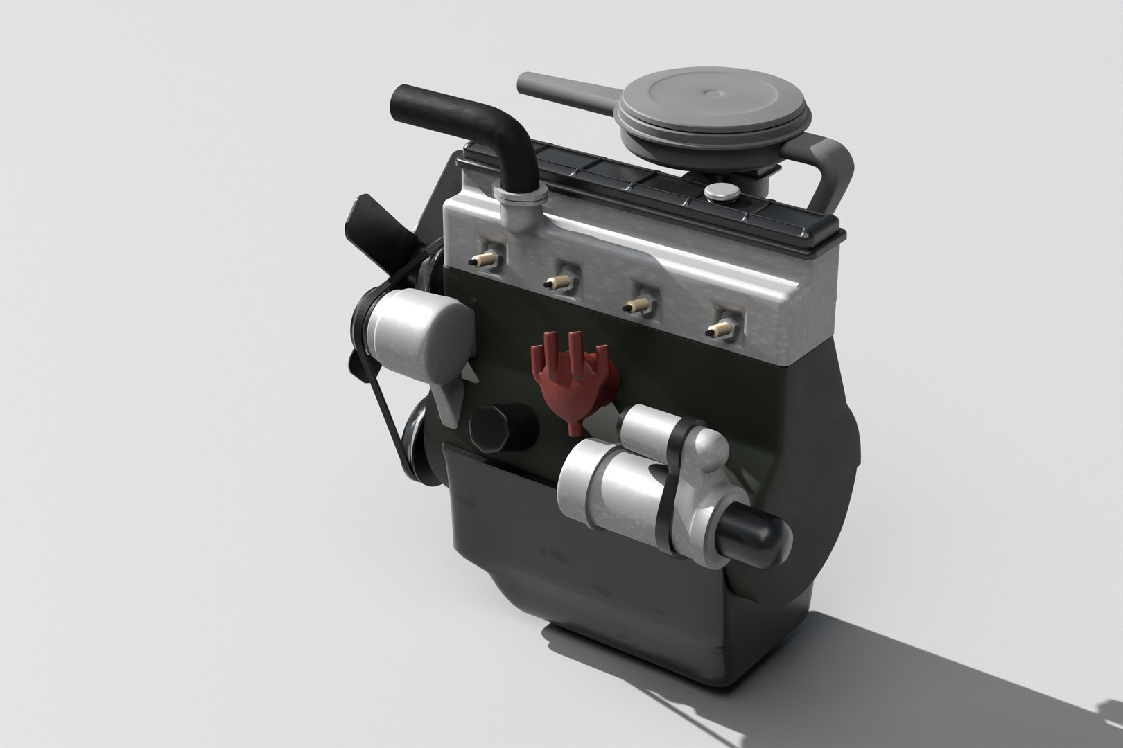 3D Model Old Straight Engine Inline Engine - TurboSquid 2301126