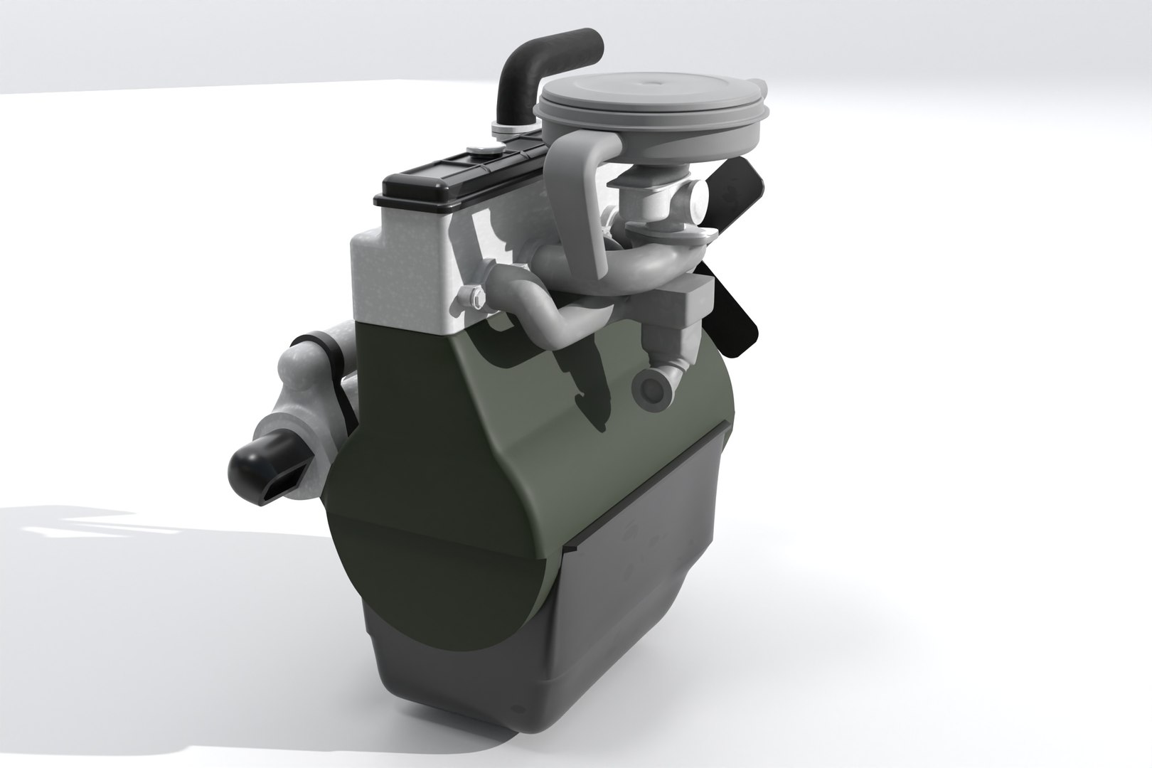 3D Model Old Straight Engine Inline Engine - TurboSquid 2301126