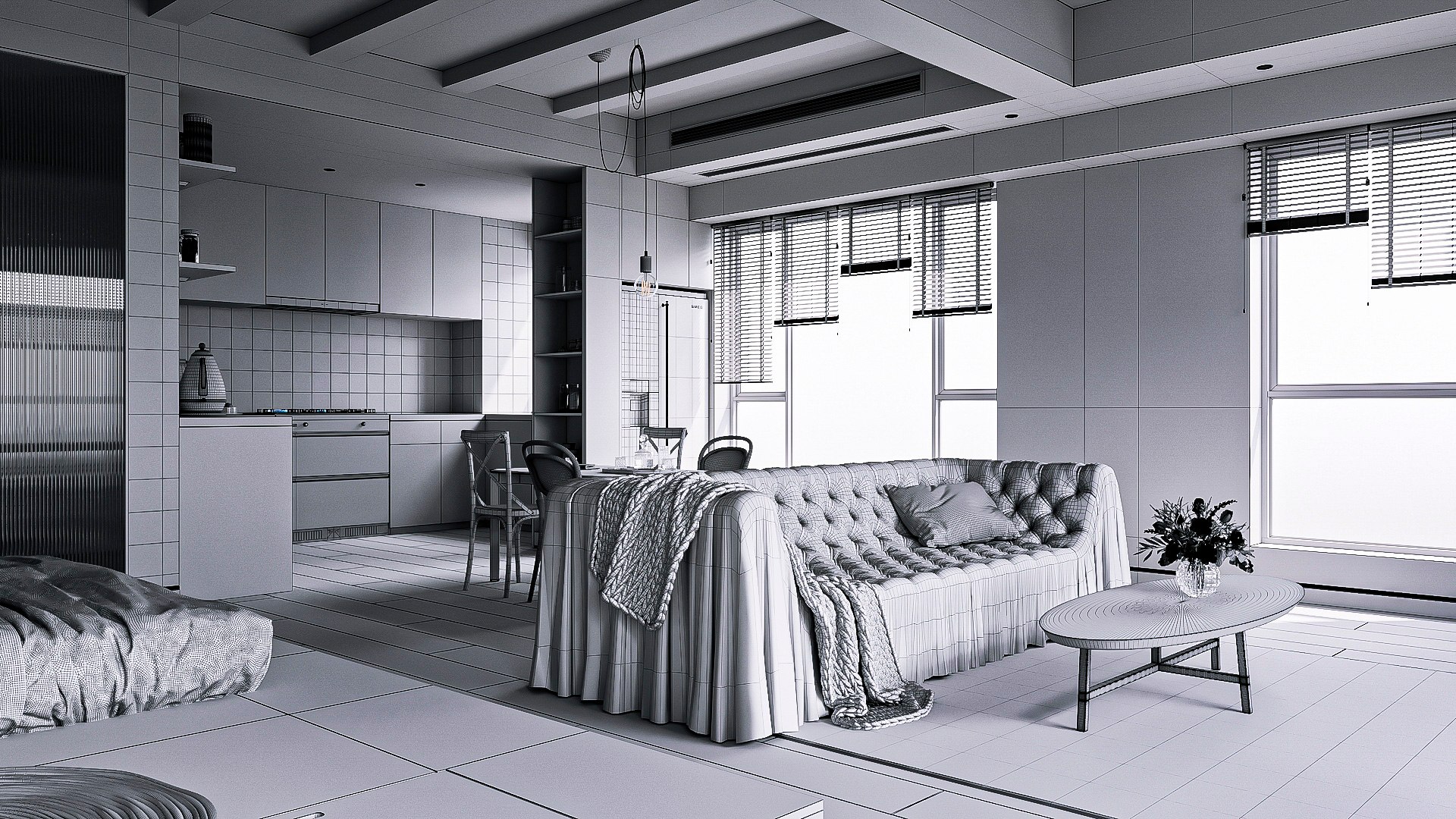 Apartment Studio Design 03 3D Model - TurboSquid 1956637