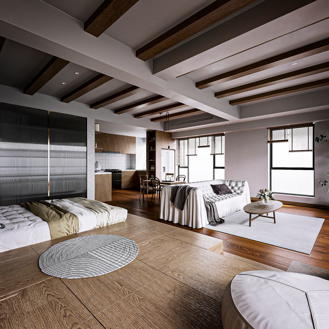 Apartment Studio Design 03 3D Model - TurboSquid 1956637