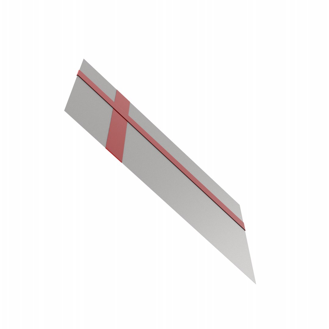 3D Model Letter And Red Ribbon - TurboSquid 2271652