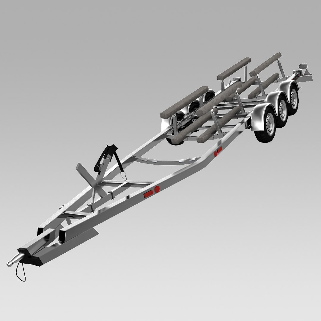 Boat Trailer V2 3d Obj