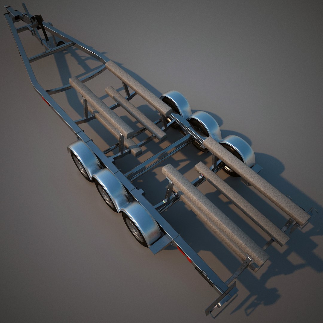 Boat Trailer V2 3d Obj