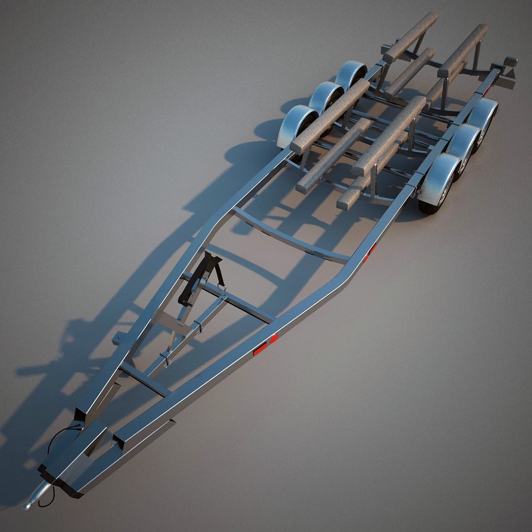 Boat Trailer V2 3d Obj